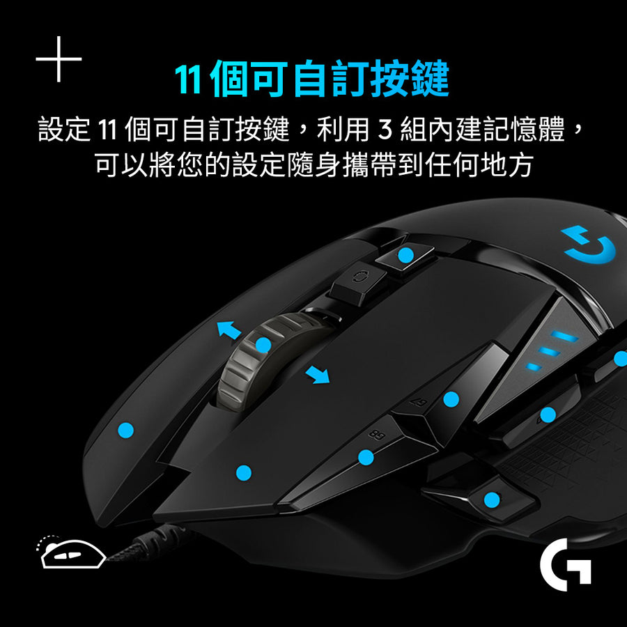Logitech G G502 Hero 電競滑鼠 – 羅技 Logi 網路旗艦店