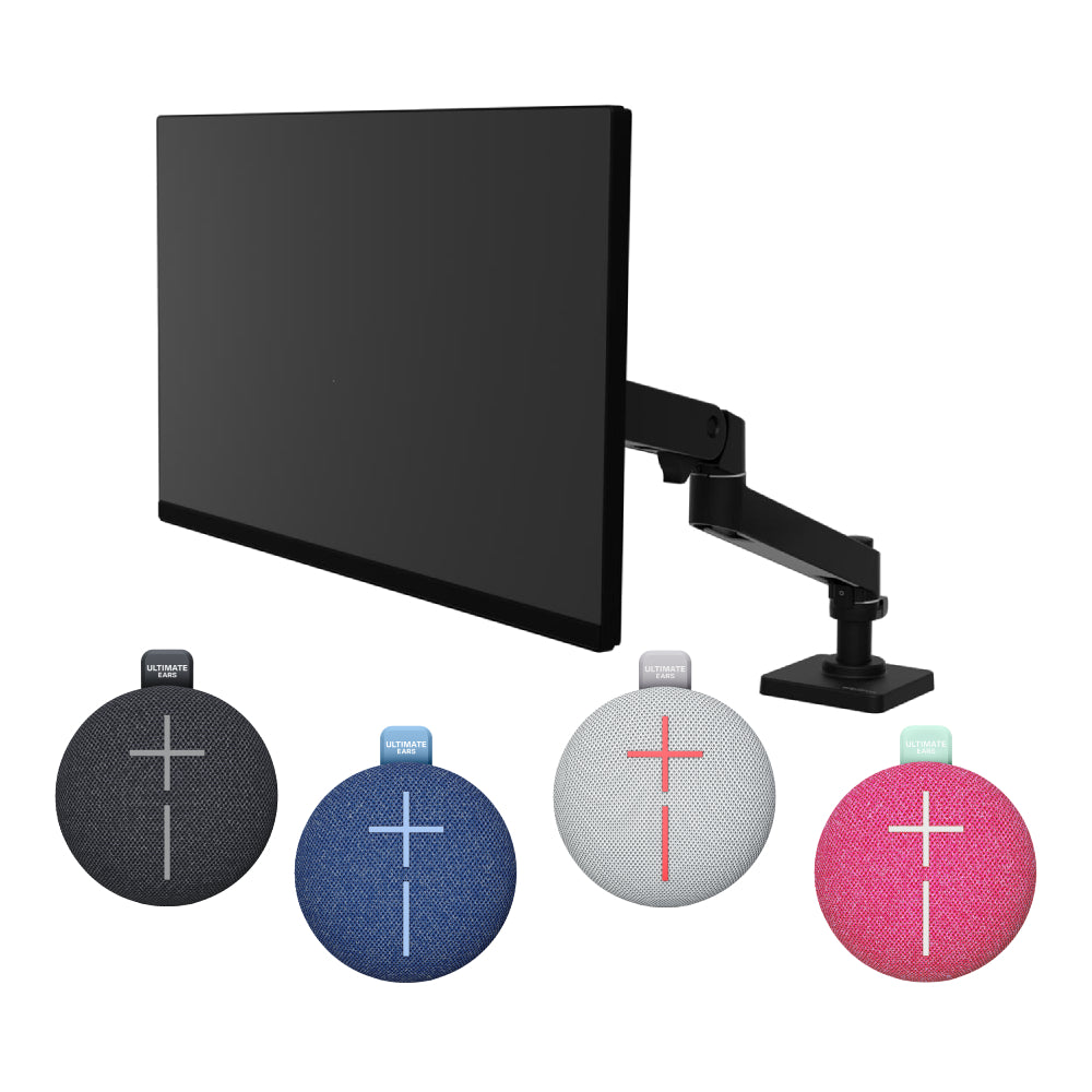UE Miniroll 攜帶式藍牙喇叭 + Ergotron LX Pro 桌上型單螢幕支架 (自由配 ) – 羅技 Logi 網路旗艦店